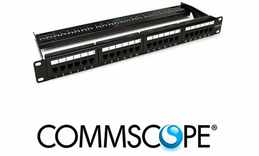 Patch panel cat6 24p Commscope chính hãng P/N: 760237040 + 9-1375055-2 ...